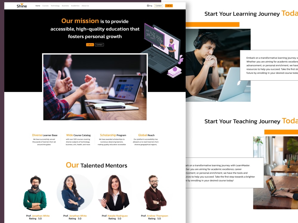 An attractive and stunning Website UI/UX Design | Upwork