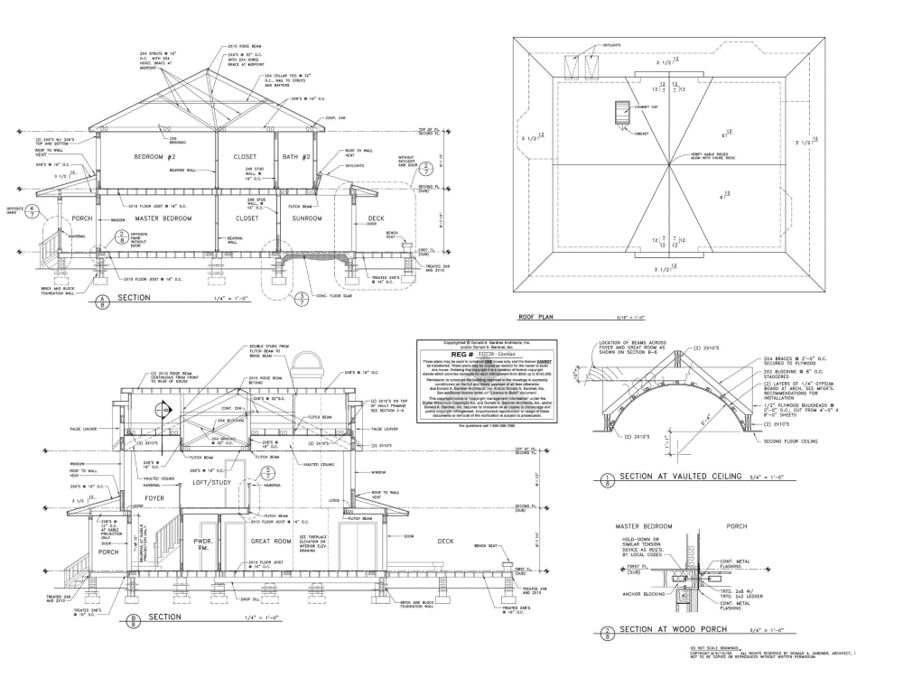 Blueprint architectural drawing for permit and construction document ...