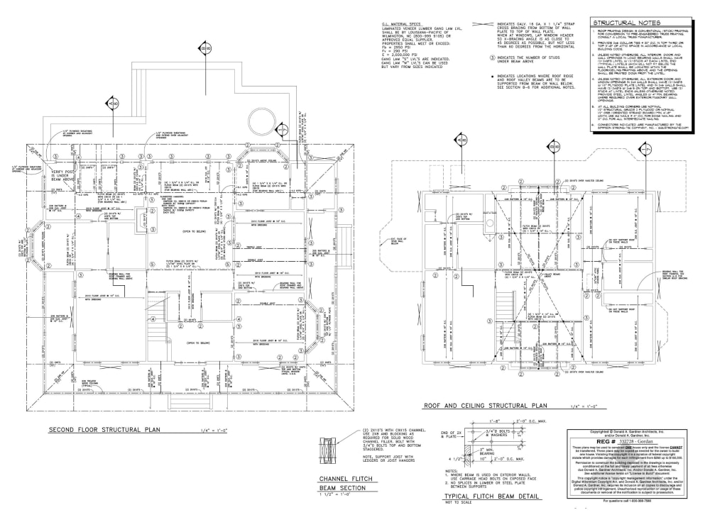 Blueprint architectural drawing for permit and construction document ...