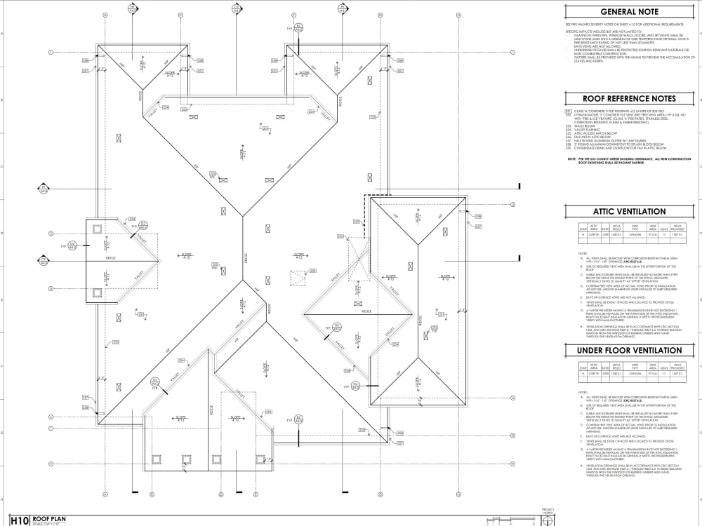 Blueprint architectural drawing for permit and construction document ...