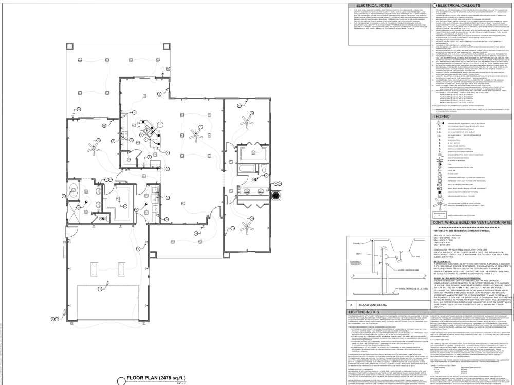 Blueprint architectural drawing for permit and construction document ...
