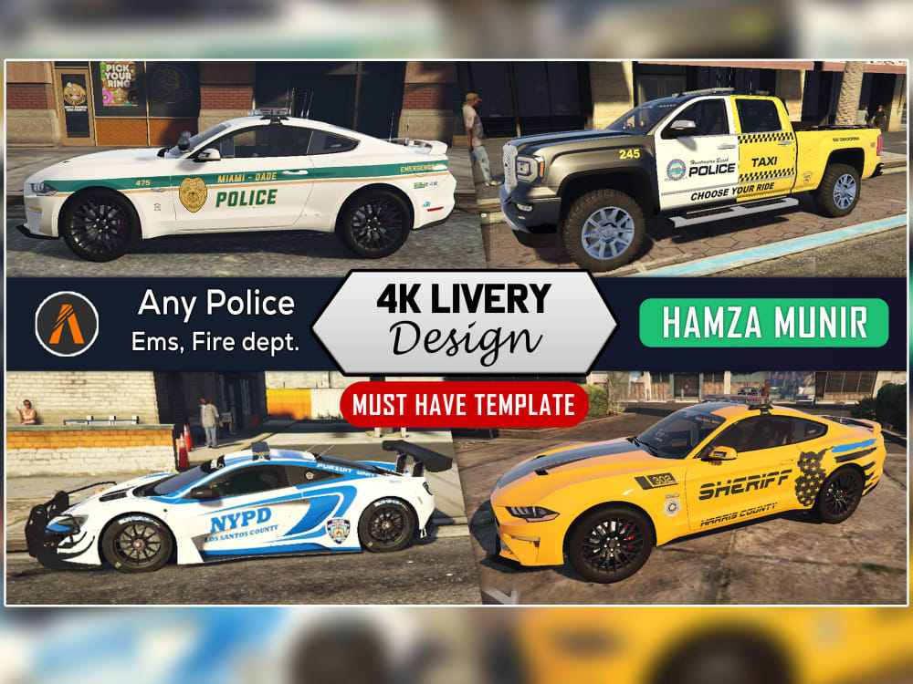 4k livery design for fivem server vehicles. | Upwork