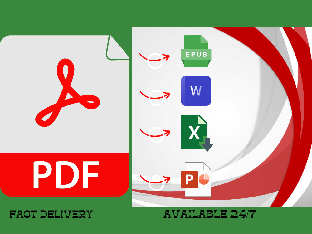 PDF Conversion to Excel, Word, PPT, EPUB format | Upwork