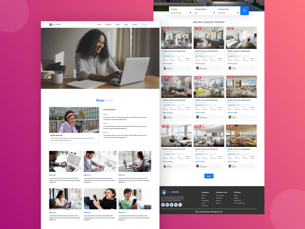 A simple and creative website design in figma | Upwork
