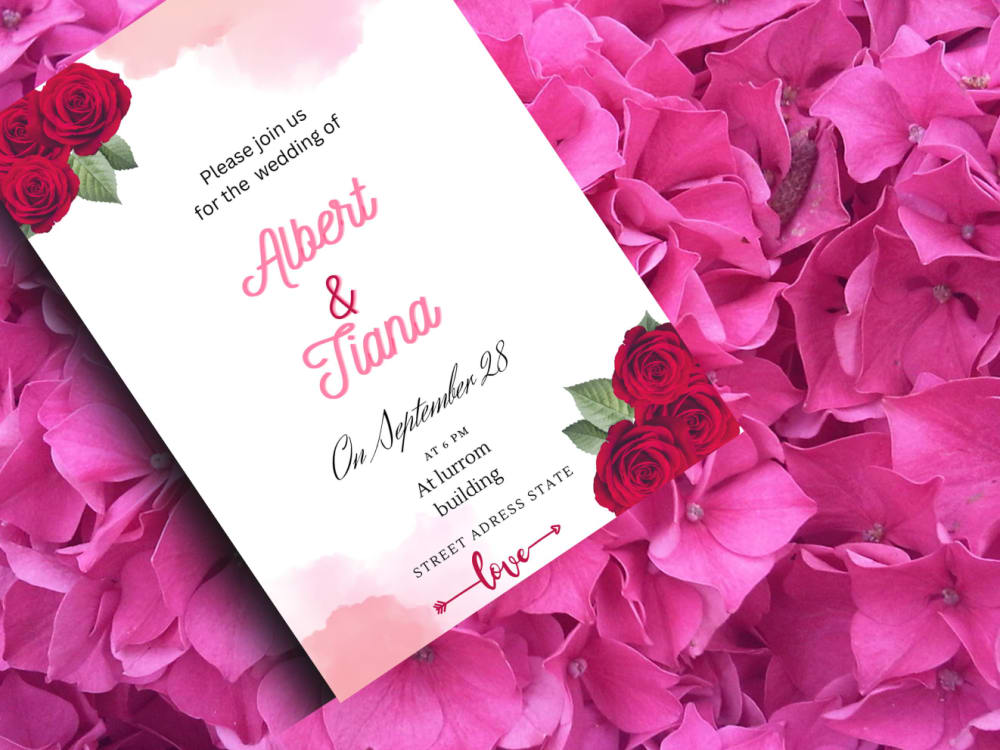 Beautiful Wedding invitation design | Upwork