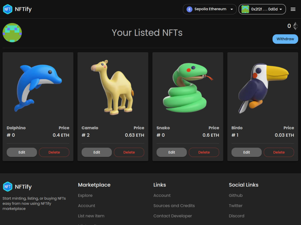 An NFT Marketplace and Minting Web Application | Upwork
