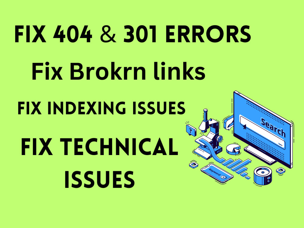 Fix 404 errors, broken links, robot txt, and XML sitemap indexing issues | Upwork