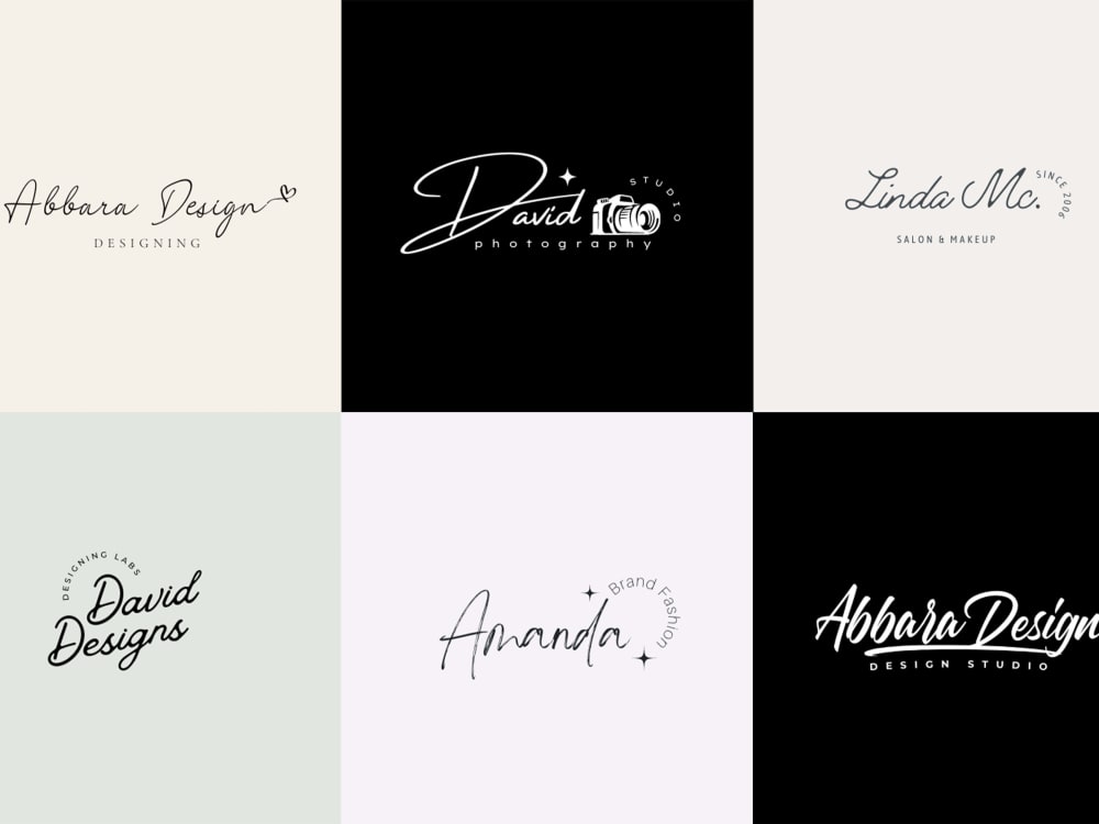 A handwritten logo and signature in different styles | Upwork