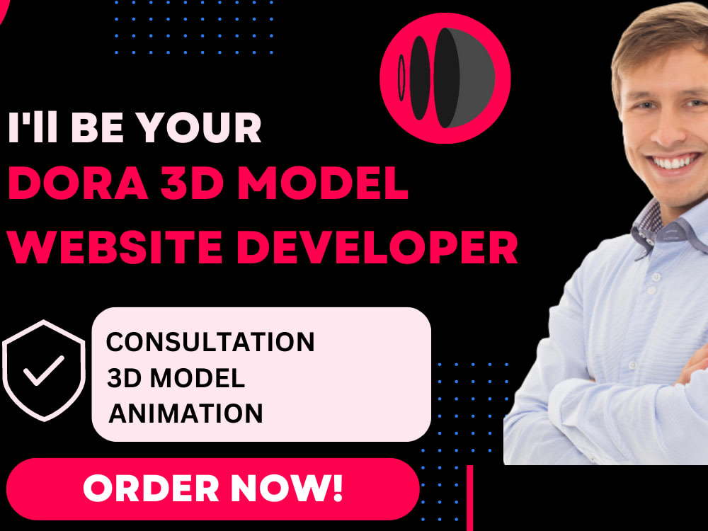 A stunning 3d website designed in Dora, Dora landing page,3d model ...