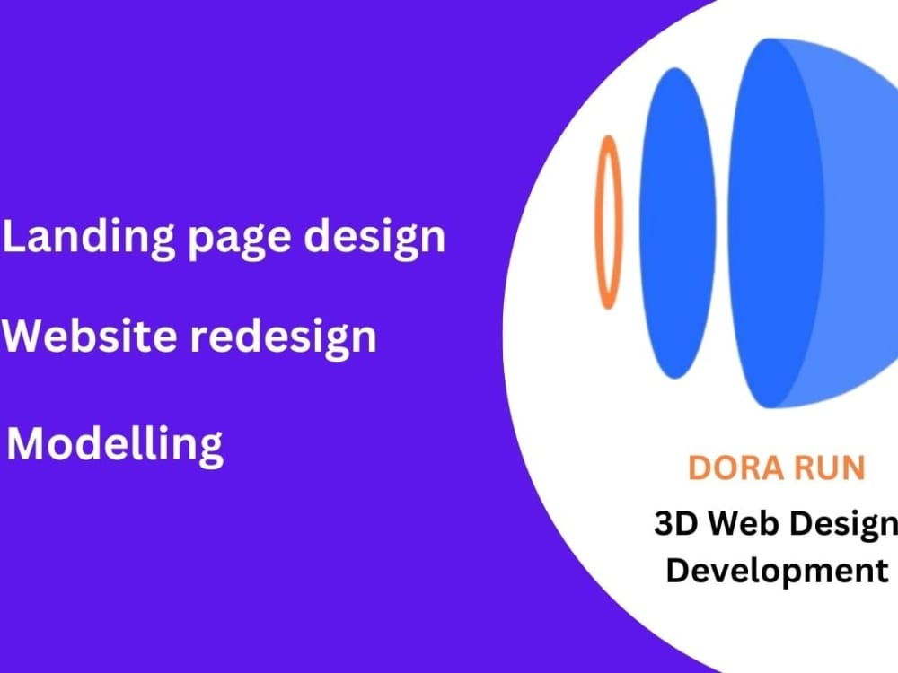 A responsive Dora run 3d website design and development, Dora run model ...
