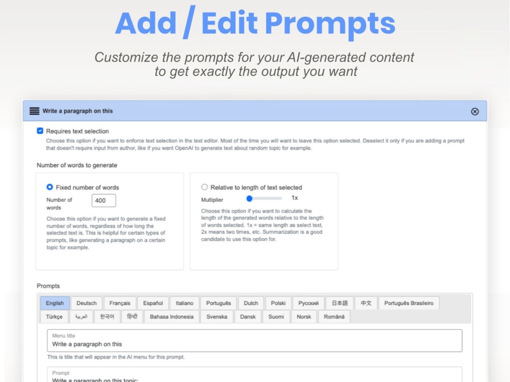 WordPress AI Auto Writing Assistant, Chatbot, Content Repurposer OpenAI GPT | Upwork