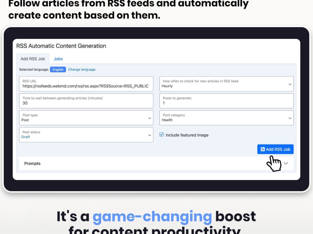 WordPress AI Auto Writing Assistant, Chatbot, Content Repurposer OpenAI GPT | Upwork