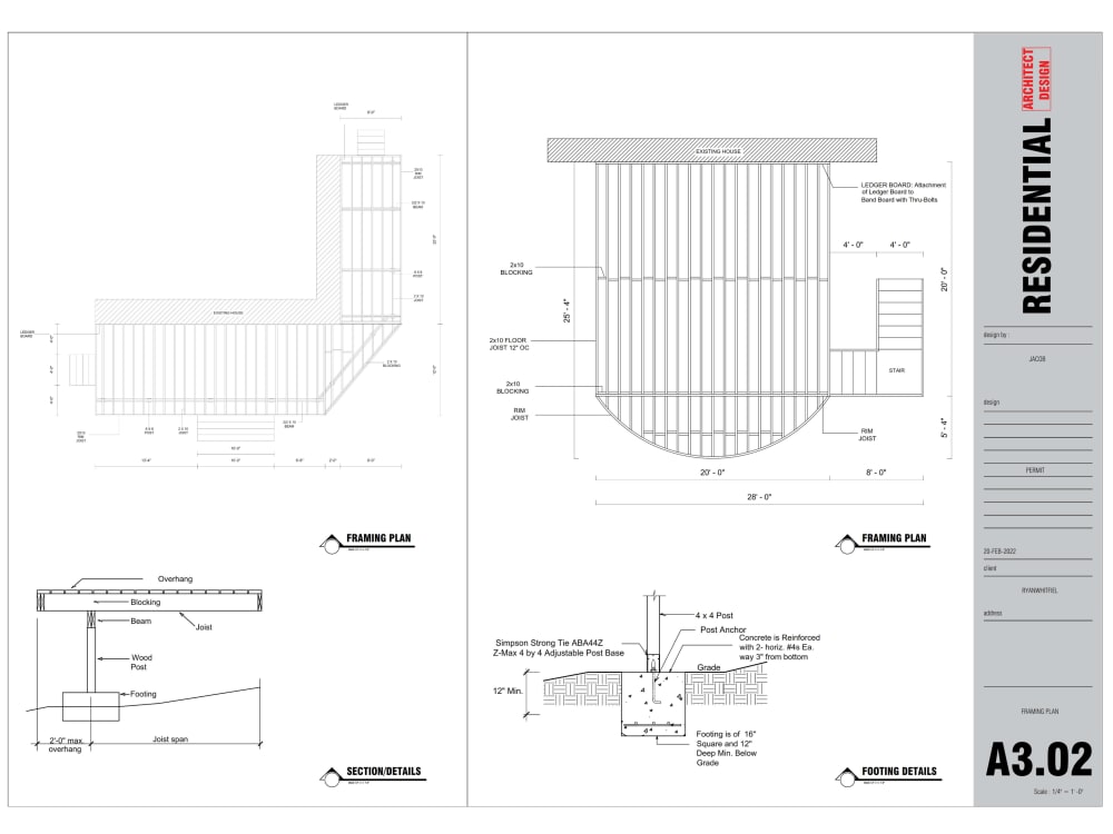 House Wood Deck, Pool and Multi-level Deck Design for Construction ...