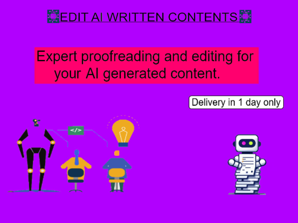 Refined content, courtesy of AI editing expertise. | Upwork