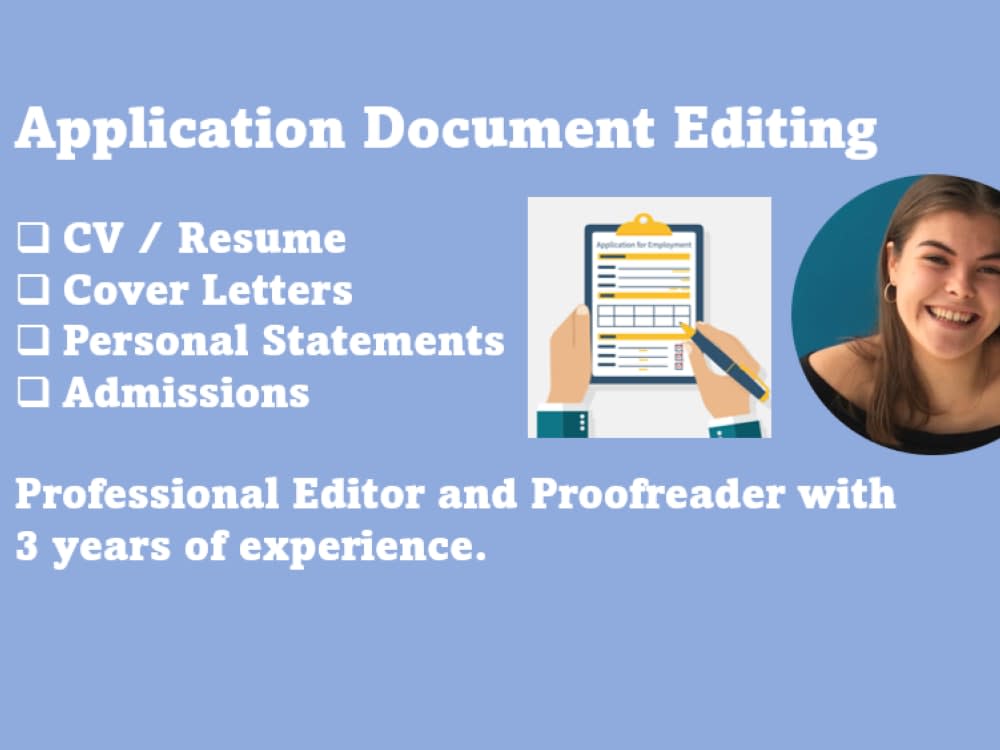 A professionally proofread and edited application document | Upwork