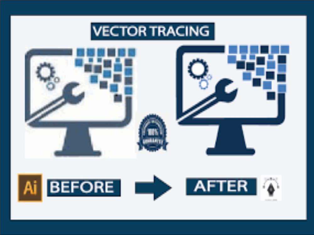 Vector tracing, vector design of any logo/image using adobe illustrator | Upwork