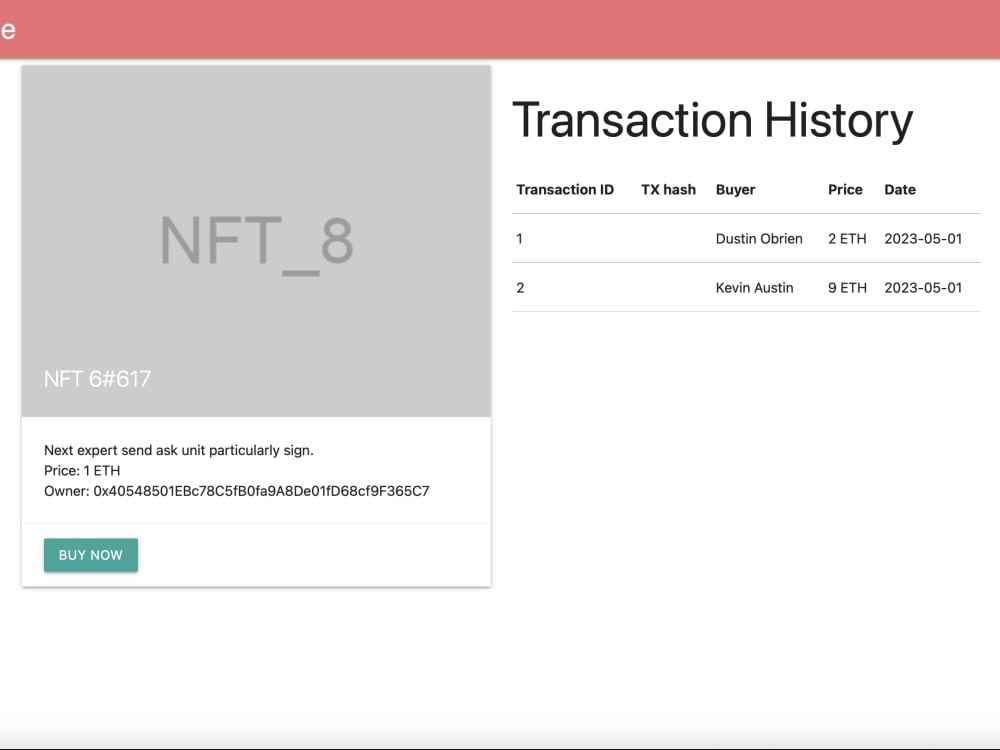A fully working nft marketplace written in python | Upwork