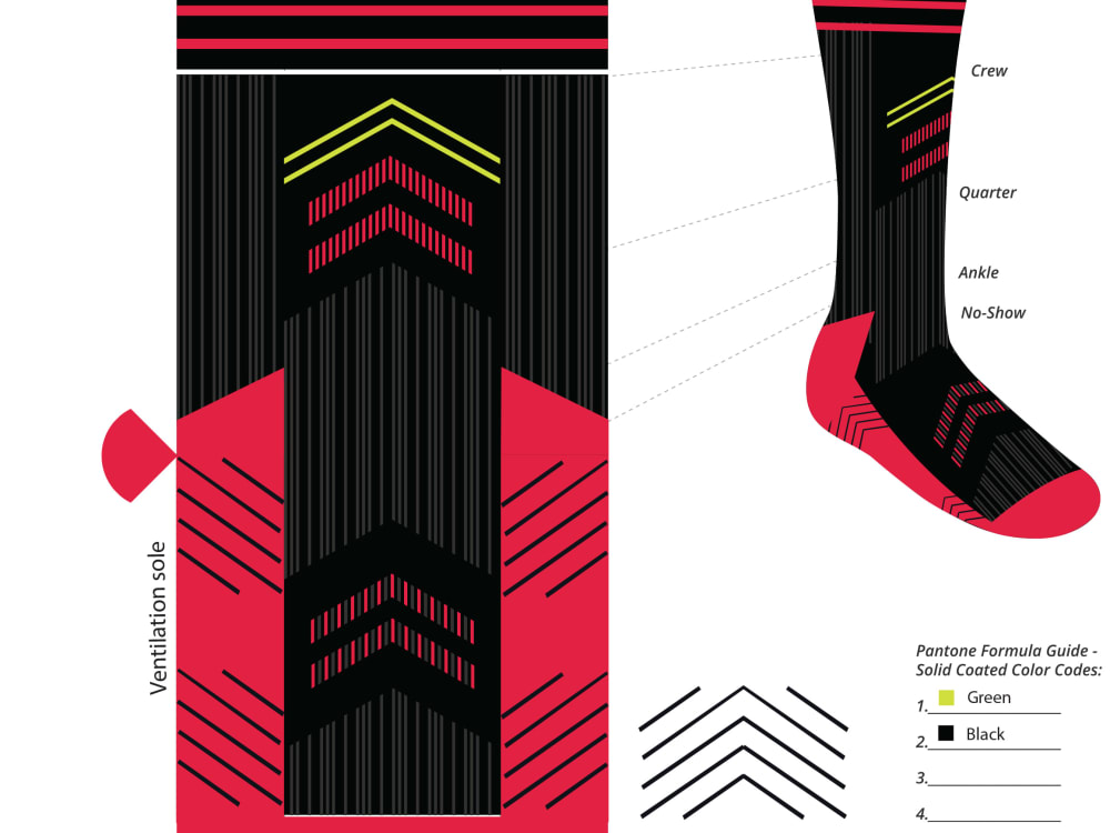 A Technical sport sock design | Upwork