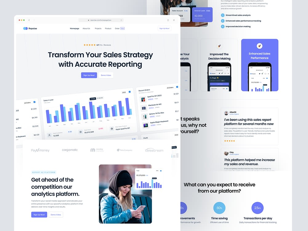 An awesome and responsive website landing page | Upwork
