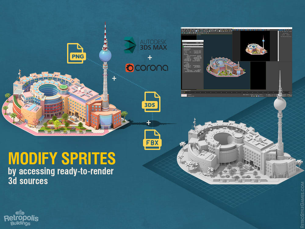 Isometric Sprites | 3D Isometric assets for city-building games | Upwork