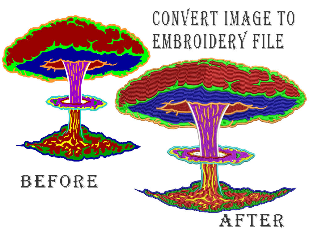 I will do logo embroidery digitizing or design digitize into dst,emb ...