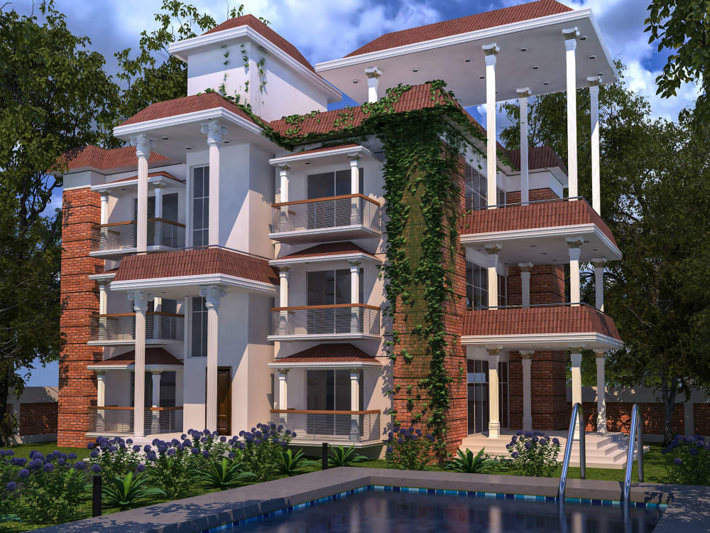 A fantastik exterior 3d modeling, Rendering & animation | Upwork