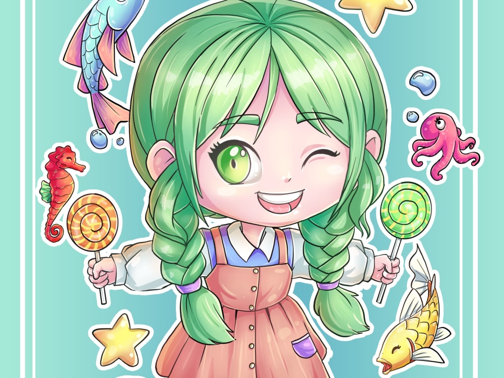 Adorable Chibi Character Creations for Stickers, Emotes | Upwork