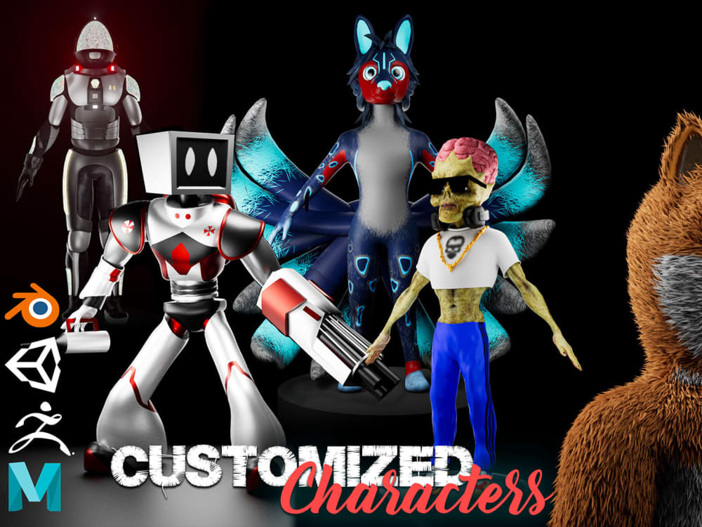 Design 3d vtube rigging for your vtuber model facerig, vroid studio ...