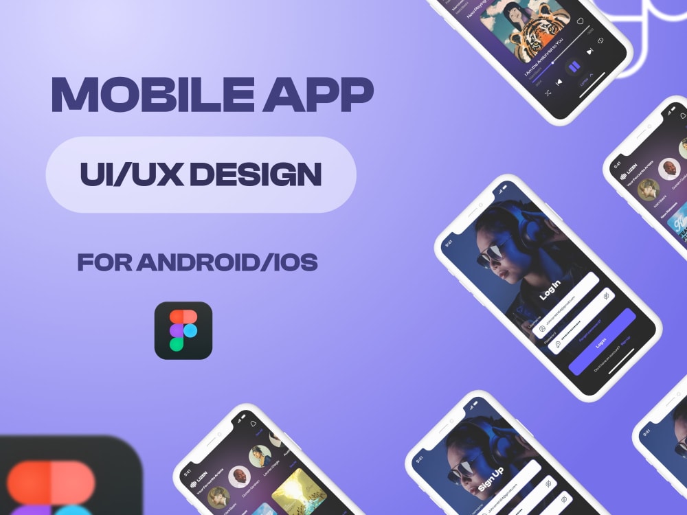 A mobile app ui design / mobile ui ux designer created with Figma | Upwork