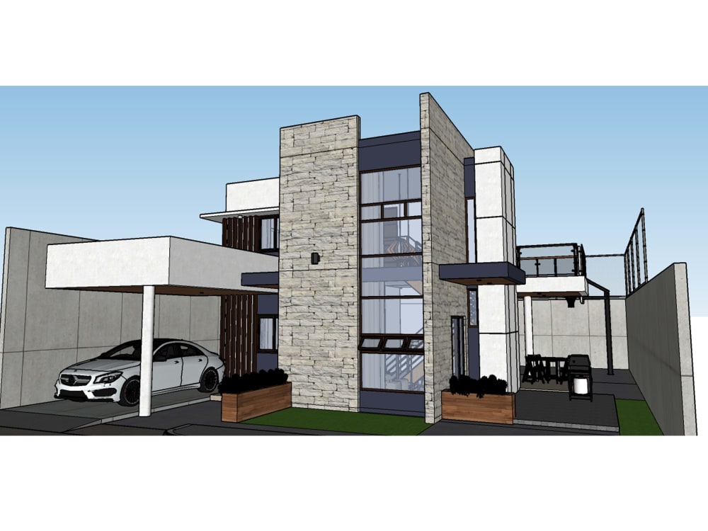 A Detailed Editable Exterior Sketchup 3d model from your reference ...