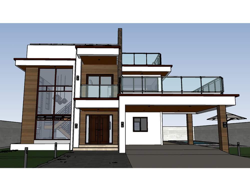 A Detailed Editable Exterior Sketchup 3d model from your reference ...