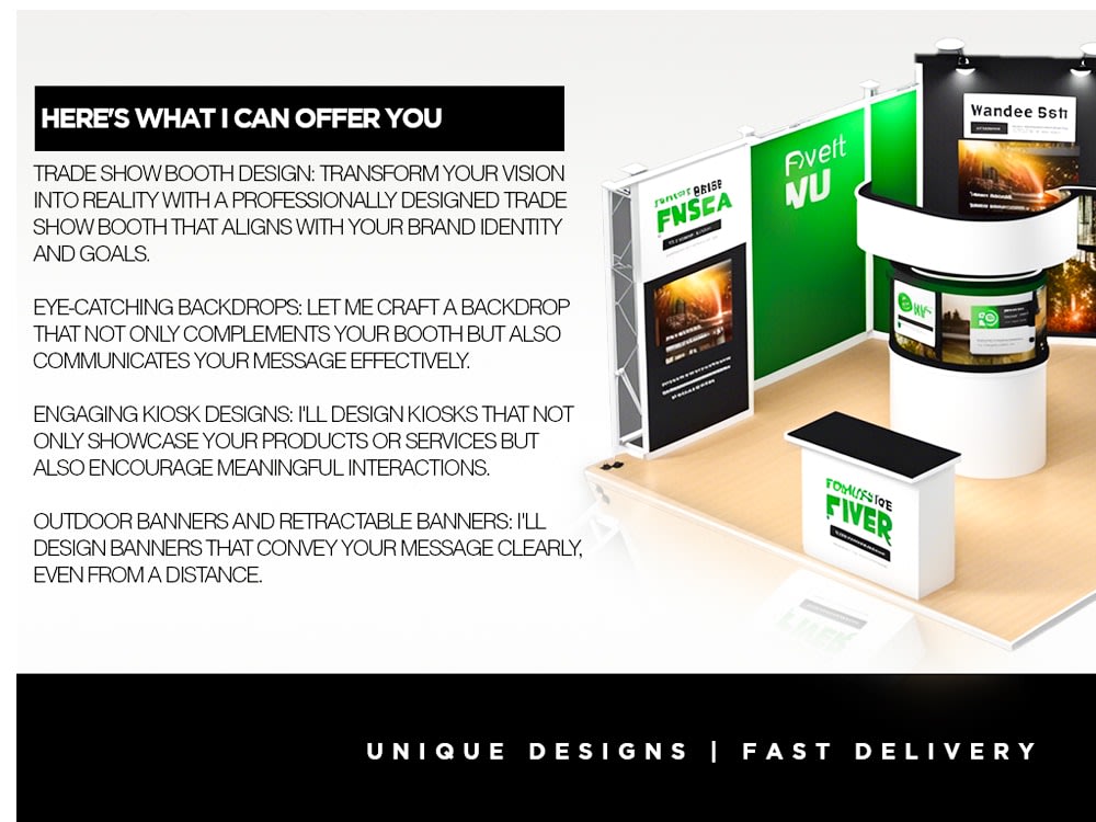 Stunning trade show booth designs and captivating backdrops | Upwork