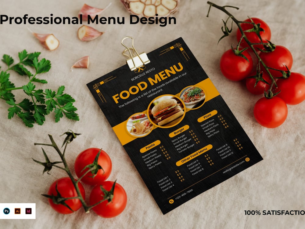 An amazing menu design, food menu, restaurant menu design | Upwork