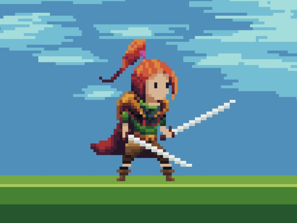 A pixel art character that has fluid animations for your games | Upwork
