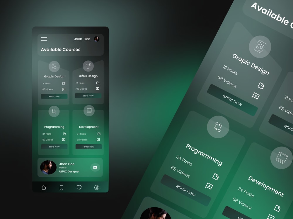 An amazing UI design with modern features. | Upwork