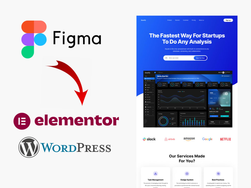 Figma Design to WordPress Using Elementor | Upwork