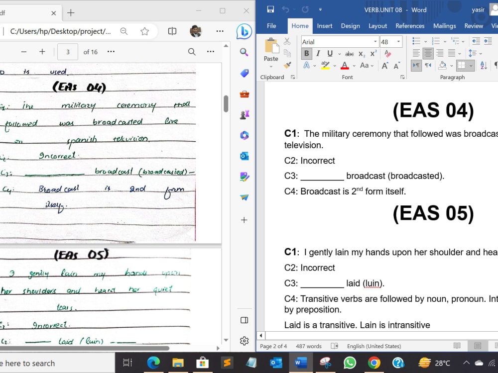 A data entry file in ms word or pdf files of data entry (typing 40wpm ...