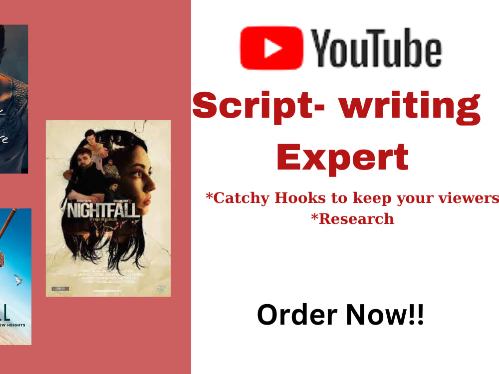 An Engaging YouTube script that hooks your audience on your channel. | Upwork