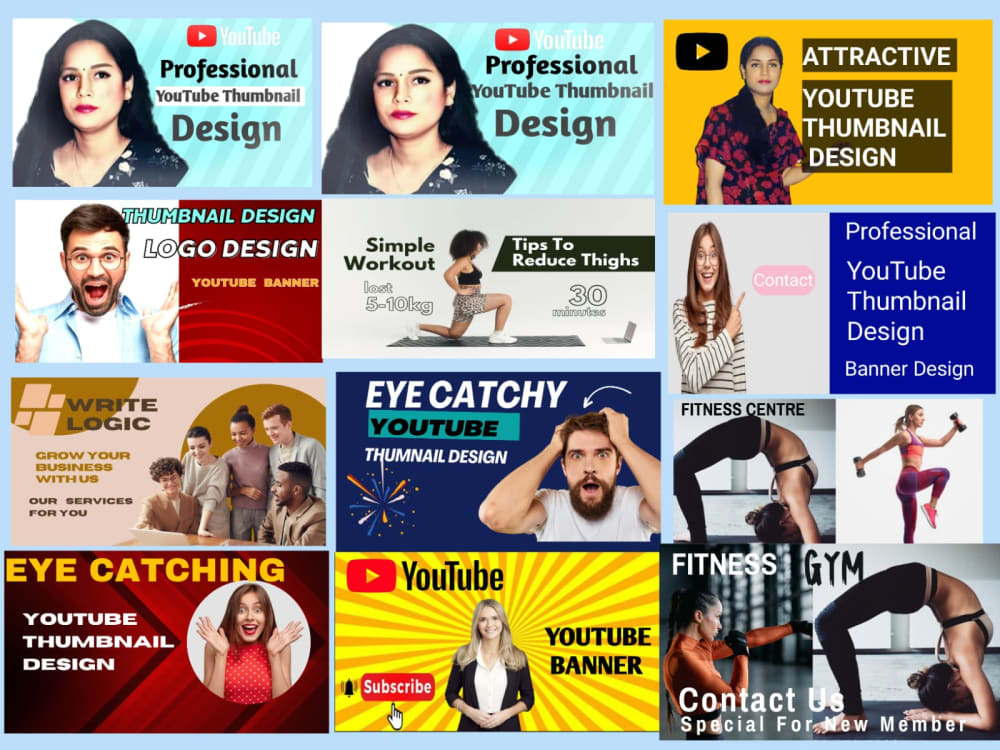 Eye-catching youtube thumbnail designs and banner design | Upwork