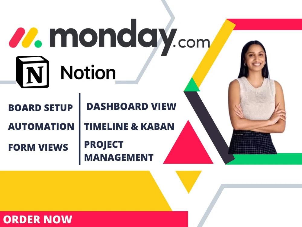 Your project management monday crm using monday monday com notion clickup | Upwork