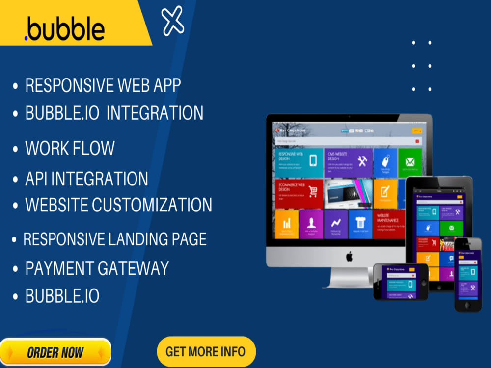 Develop Bubble io responsive website , mobile app, bubble webapp | Upwork