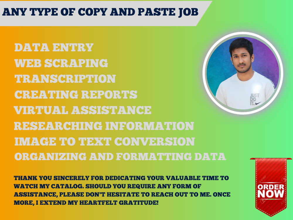 Any type of copy and paste job | Upwork