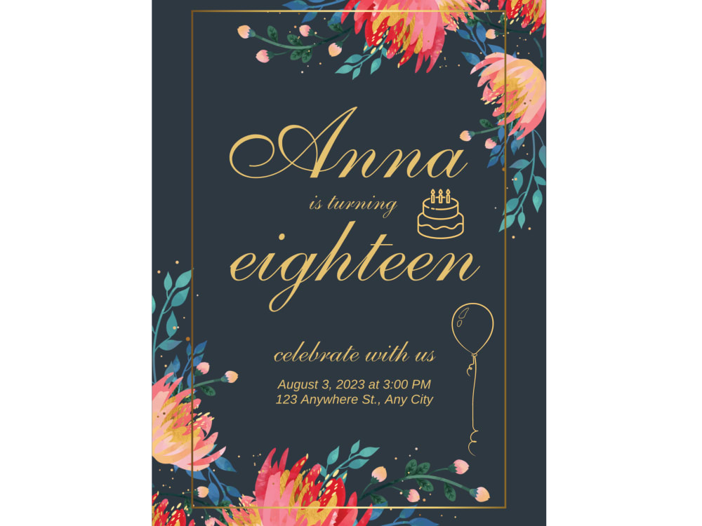 Unique birthday invitation card | Upwork