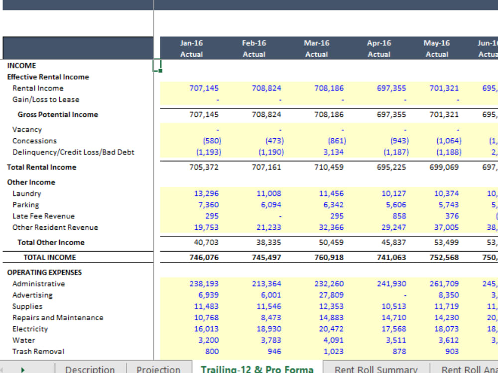 A custom financial model that includes detailed projections and ...
