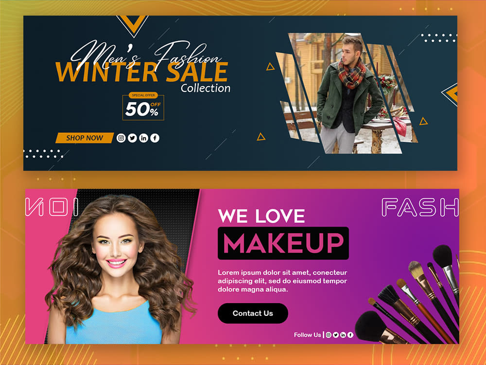 Shopify banners, headers, google ads, website banners, shopify sliders ...