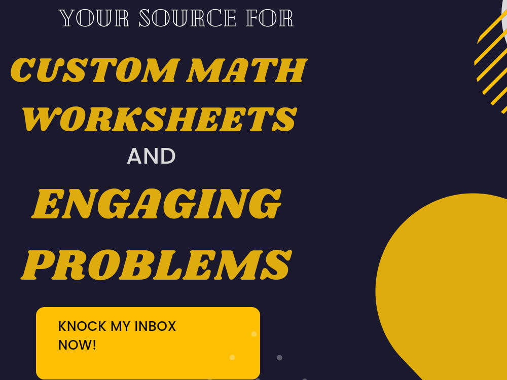 Custom math worksheets and thoughtful questions | Upwork