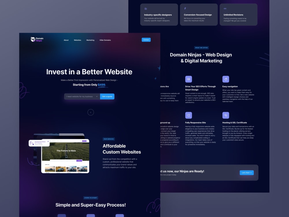 A stunning website landing page design for your business | Upwork
