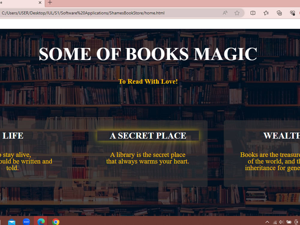 A Bookstore Design: Curated with HTML and CSS for the best user ...