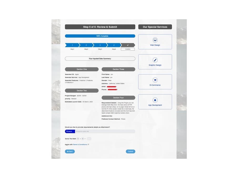 Php Multi Step Up To 5 Steps Multipurpose Ajax Form Upwork
