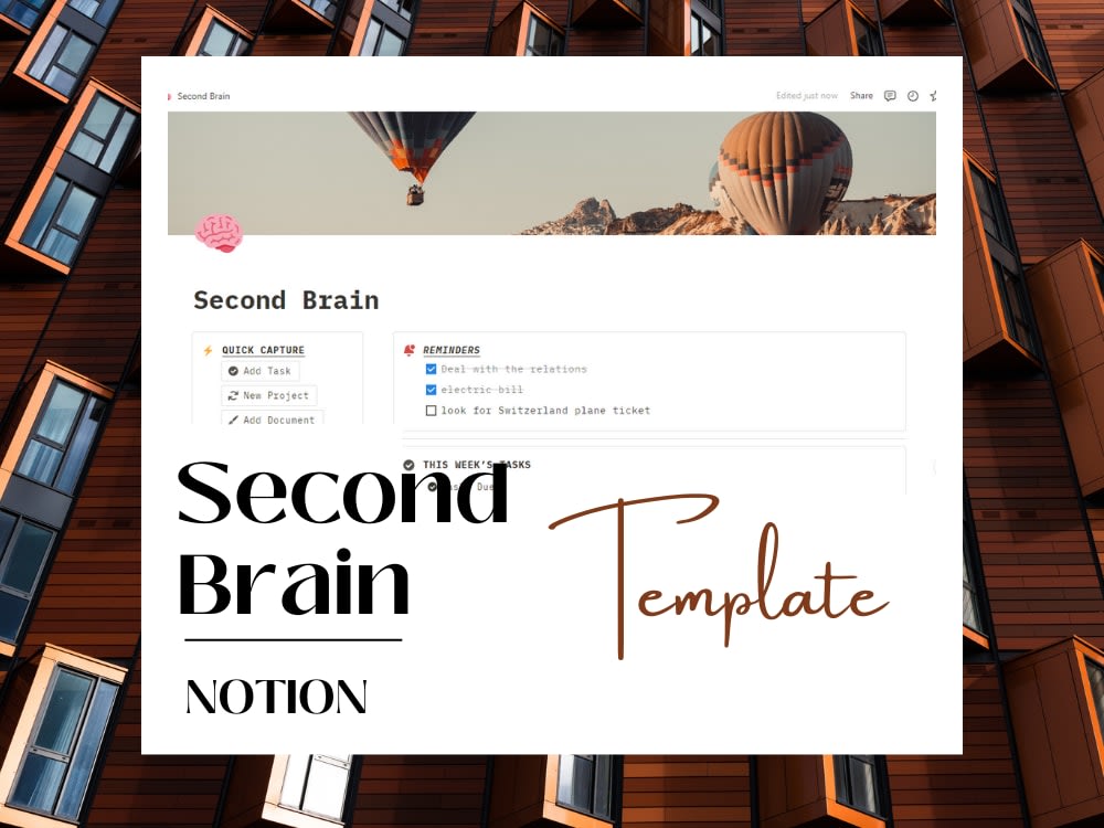 A second brain notion template | Upwork